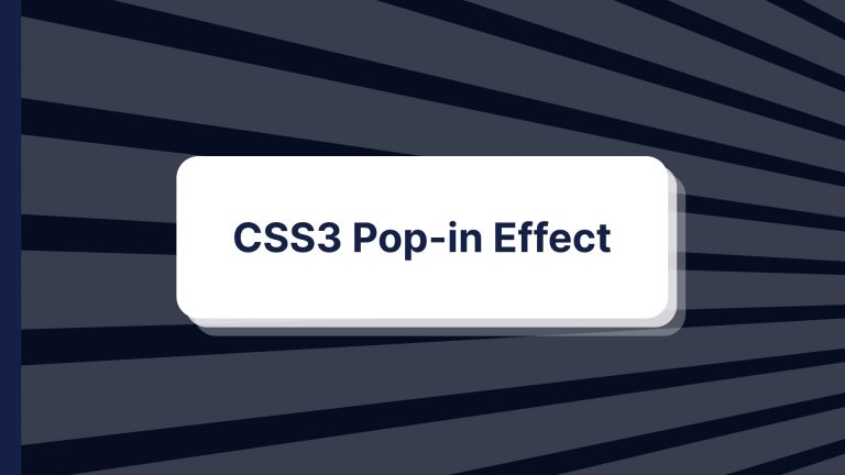 Pop In Effect with CSS Keyframe Animation - Andy Feliciotti